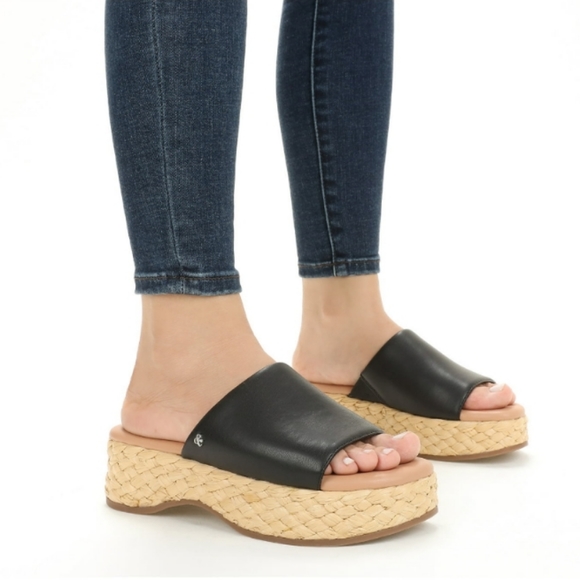Sam & Libby | Shoes | Sam Libby Black Espadrille Slide Sandal | Poshmark